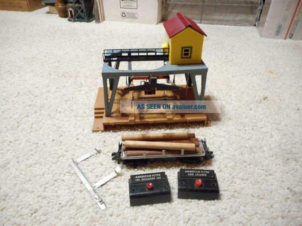 S SCALE AMERICAN FLYER 787 LOG LOADER AND 914 LOG DUMP CAR SET | #33844178