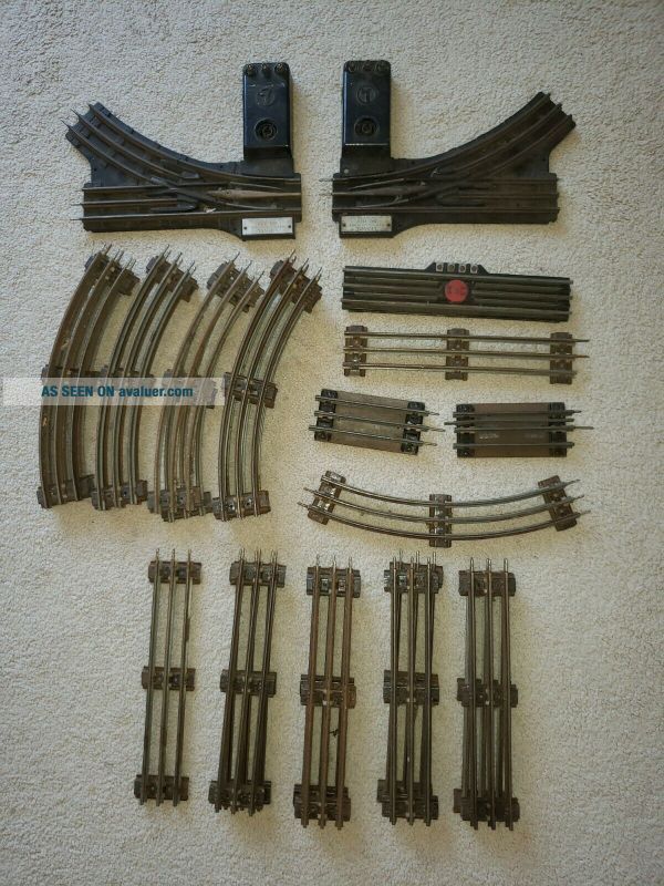 Lionel STANDARD Gauge Track 13 STRAIGHT 10 CURVED 2 SWITCHES PLUS Parts ...