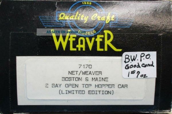 Weaver O Gauge Ultra Line Boston Maine 2 Bay Open Top Hopper Car ...