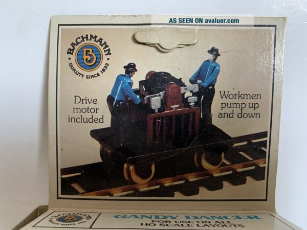 B13 Bachmann Ho Scale Model Trains Gandy Dancer Powered Hand Car W/ Box ...