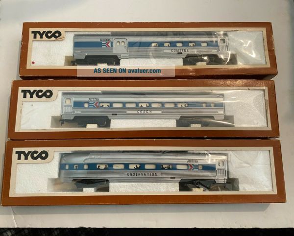 TYCO HO SCALE AMTRAK 3 PIECE STREAMLINE PASSENGER SET | #33896207
