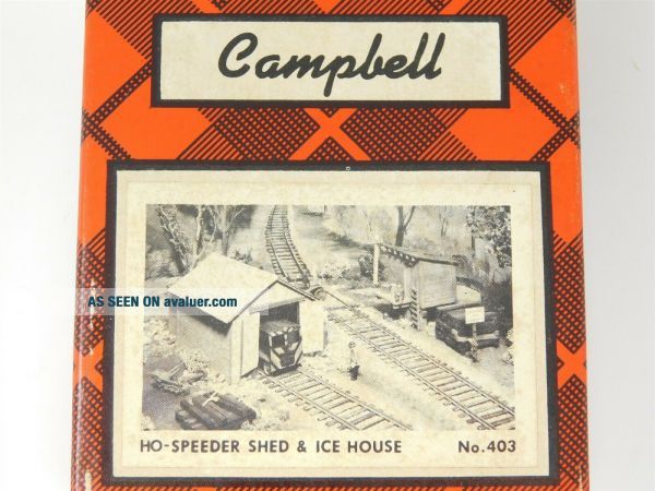HO 1/87 Scale Campbell 403 Speeder Shed & Ice House Craftsman Building ...