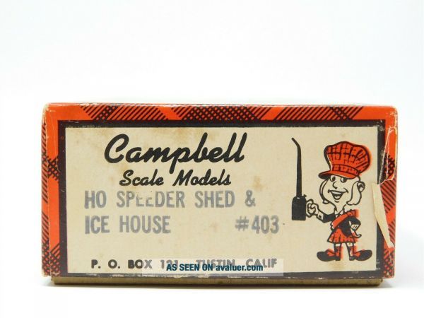 HO 1/87 Scale Campbell 403 Speeder Shed & Ice House Craftsman Building ...