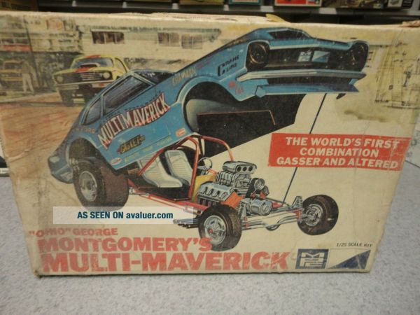 ORIG. VINTAGE MPC MULTI MAVERICK FUNNY CAR GASSER MODEL KIT BUILT ...