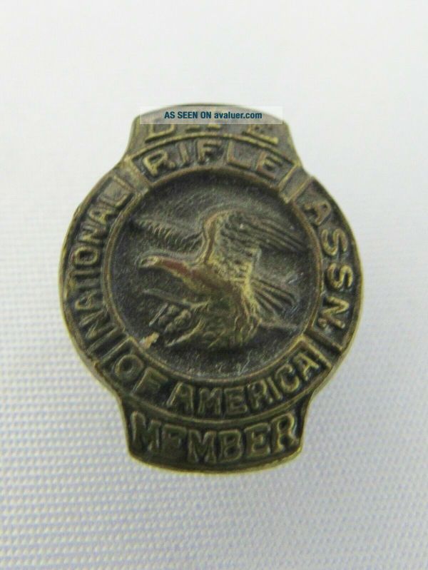 Vintage National Rifle Association Of America NRA Life Member Brass Pin ...