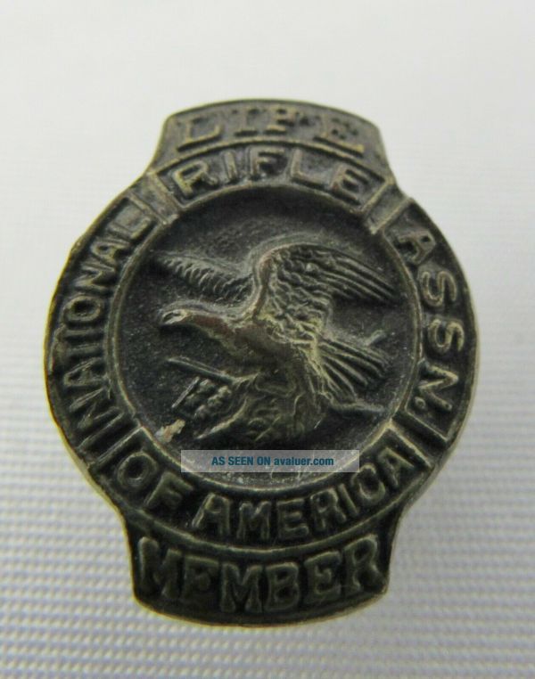 Vintage National Rifle Association Of America NRA Life Member Brass Pin ...