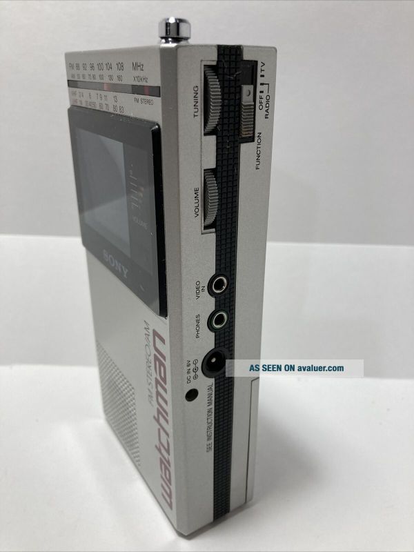 Vintage Sony Watchman FD - 30A AM/FM Stereo Mini TV With Case | #44539292