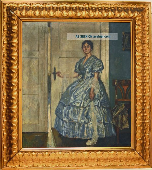 Fine Antique Early 20th Century Portrait Of A Young Lady Oil Painting ...