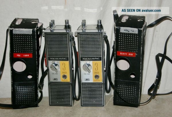 VINTAGE REALISTIC TRC - 99C PORTABLE HANDHELD CB RADIOS WITH LEATHER ...