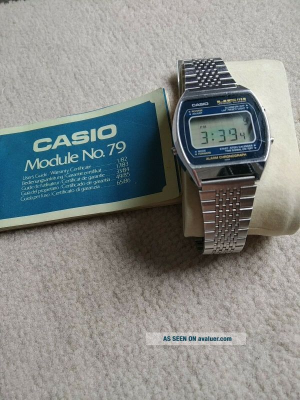 Vintage Casio Full Monthly Calendar 79QS Alarm Digital Watch | #44673209