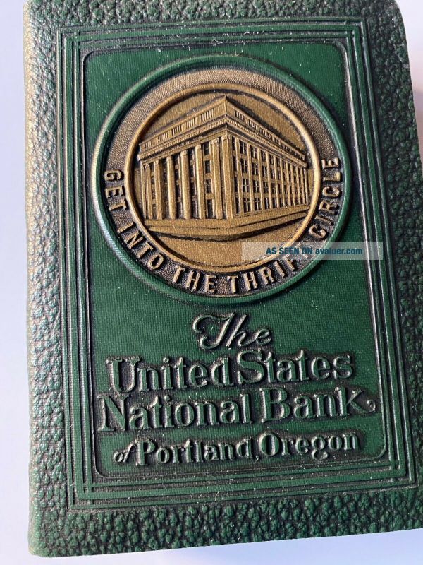 VINTAGE COIN ADVERTIZING BOOK BANK THE UNITED STATES NATIONAL BANK OF ...