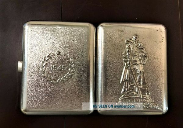 Vintage Russian Soviet Cigarette Case Holder Metal USSR 1945. 2 | #44645702
