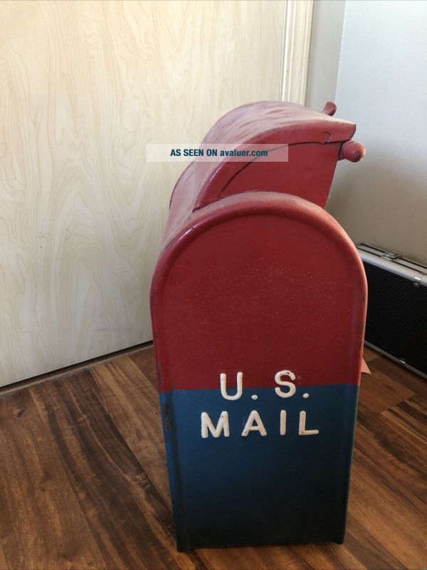 Antique Heavy Cast Iron U. S Post Office Postal Mail Box | #44749711