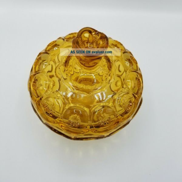 LE Smith Moon And Star Amber Candy Compote Serving Dish Bowl With Lid ...
