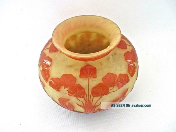 Antique Le Verre Francais French Cameo Art Glass Vase | #44840178
