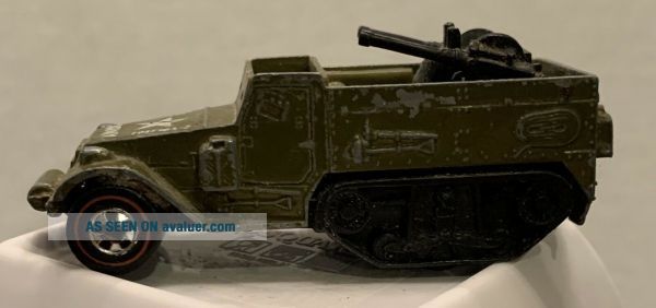 Vintage 1974 Mattel Hot Wheels Redline Gun Bucket Army Green Hong Kong ...