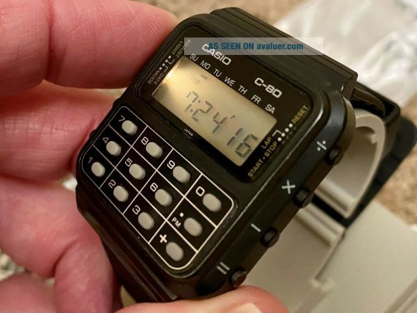 RARE VINTAGE CASIO C - 80 [133] CALCULATOR WATCH From 1980 - Fully ...