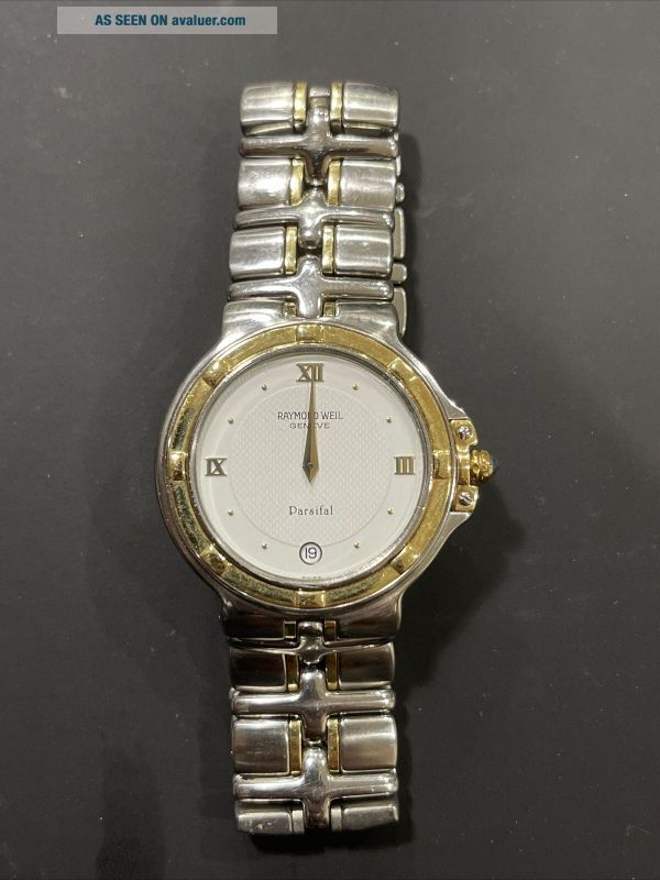 Raymond Weil Parsifal Stainless Steel Watch Two - Tone Model 9190 Gold ...