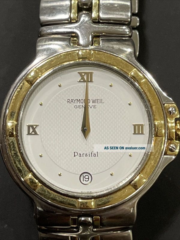 Raymond Weil Parsifal Stainless Steel Watch Two - Tone Model 9190 Gold ...