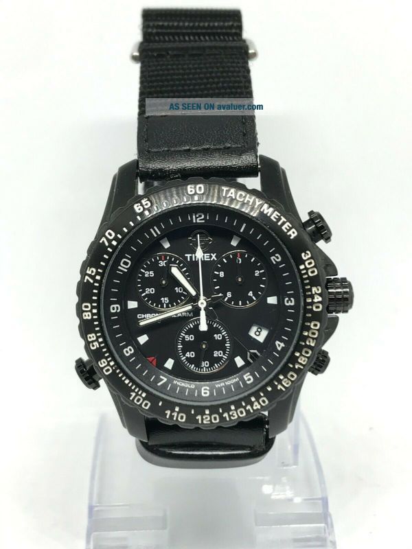 Timex EXPEDITION Indiglo Men 922 V0 T42351 Watch Black Canvas Strap ...