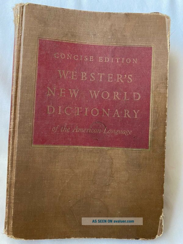 Vintage Webster’s World Dictionary Of The American Language Concise ...