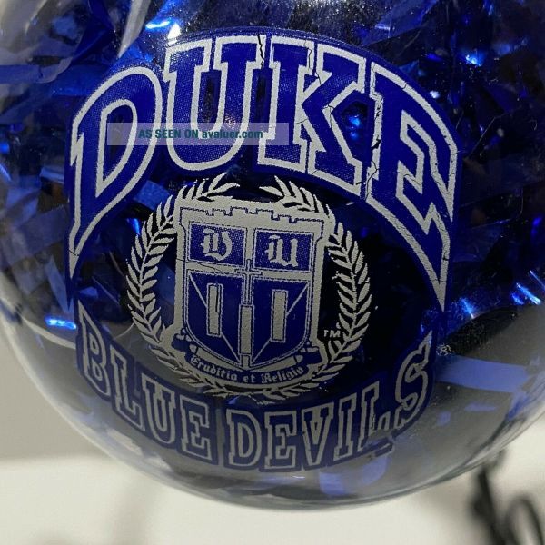 Vintage Duke University Blue Devils Tinsel Ball Christmas Ornament ...