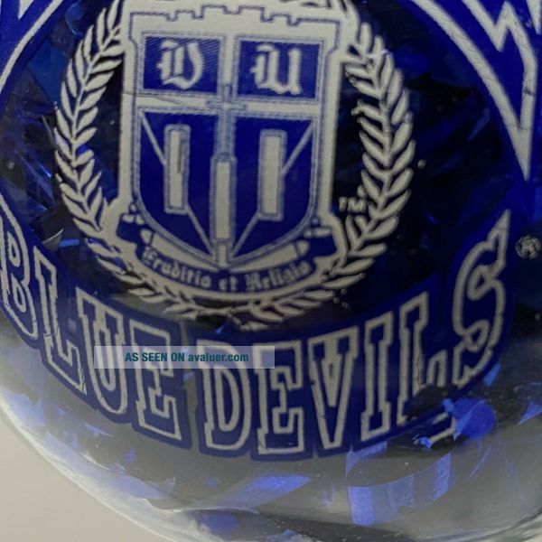 Vintage Duke University Blue Devils Tinsel Ball Christmas Ornament ...