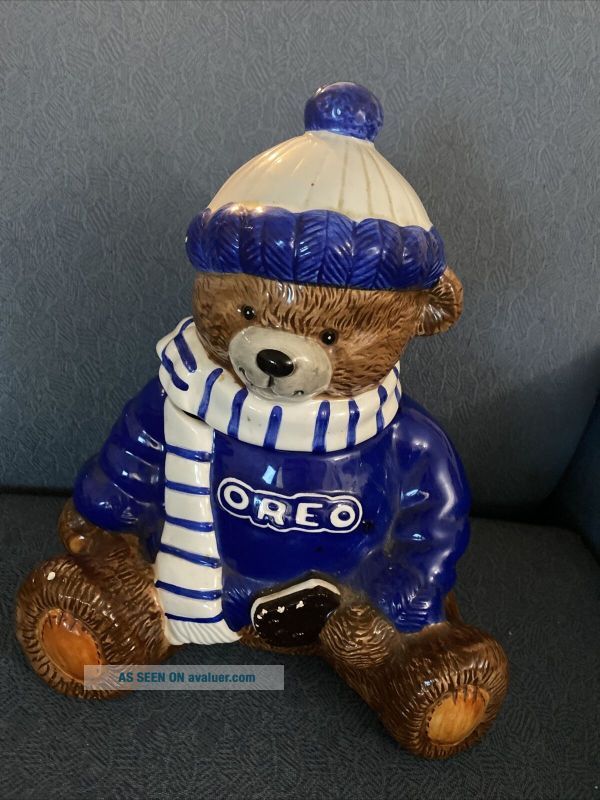 RARE Oreo Teddy Bear Cookie Jar 2001 Nabisco Edition Almost Vintage ...