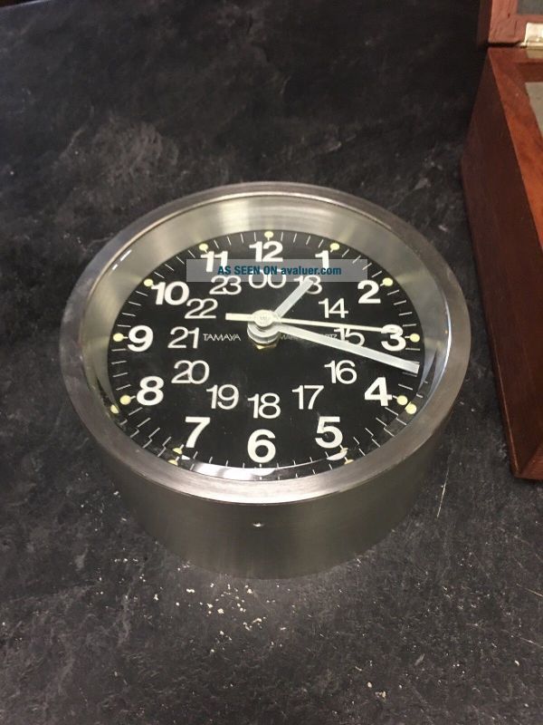 VINTAGE TAMAYA QUARTZ SHIP BOAT YACHT MARINE CHRONOMETER MARITIME DECK ...