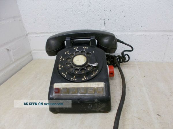 Vintage Western Electric Rotary Dial Multi Line Desk Phone Black ...