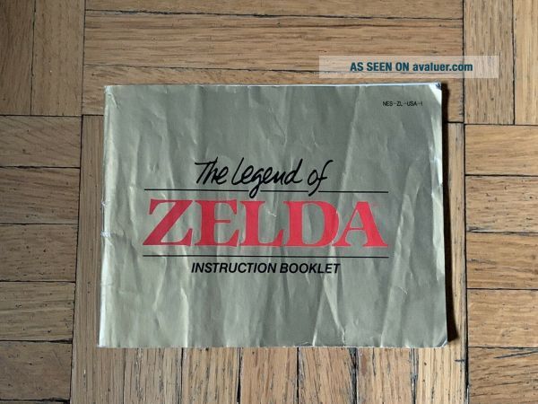 NES Legend Of Zelda Instruction Booklet Vintage Nintendo Entertainment ...