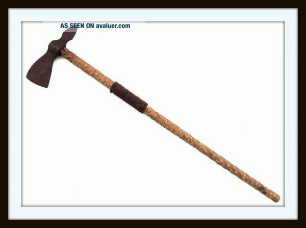 ANTIQUE NATIVE AMERICAN INDIAN LONG - HAFT TRADE AXE TOMAHAWK (dagger ...