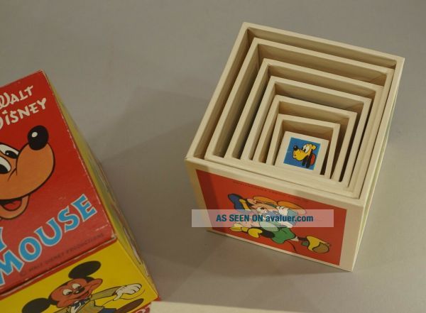 VINTAGE WALT DISNEY MICKEY MOUSE NESTING BLOCKS MADE IN GERMANY | #45060326