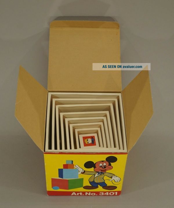 VINTAGE WALT DISNEY MICKEY MOUSE NESTING BLOCKS MADE IN GERMANY | #45060326