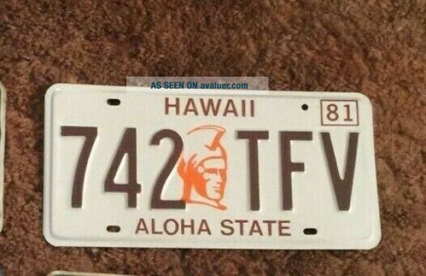 VINTAGE HAWAII LICENSE PLATE KING KAMEHAMEHA U S LICENSE PLATE ALOHA ...