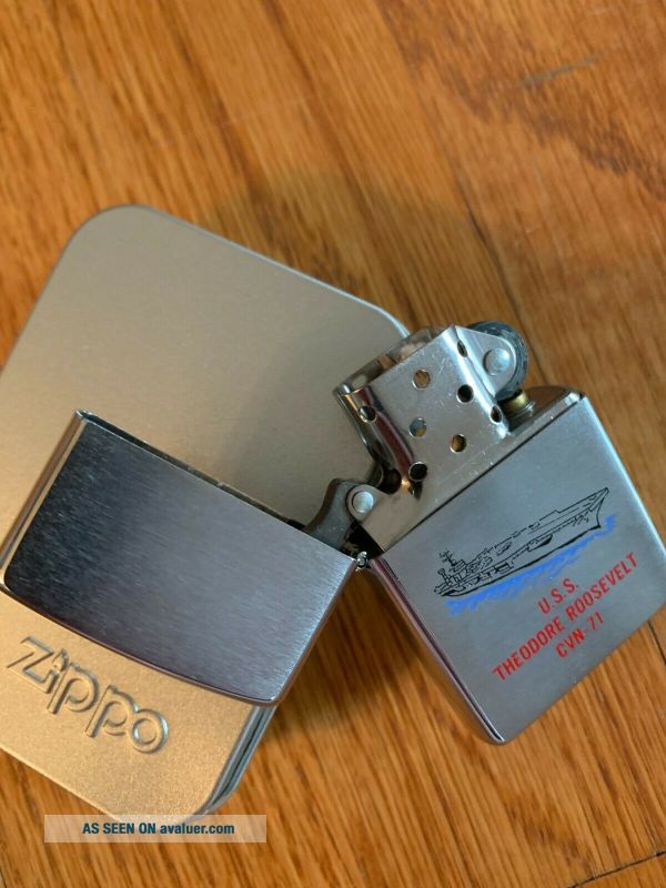 Rare Vintage Zippo Lighter USS Theodore Roosevelt CVN 71 US Navy ...