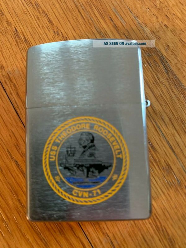 Rare Vintage Zippo Lighter USS Theodore Roosevelt CVN 71 US Navy ...
