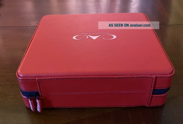 CAO CHAMPIONS Red Zippered Cigar Box With Pictures Of Cigars Inside ...