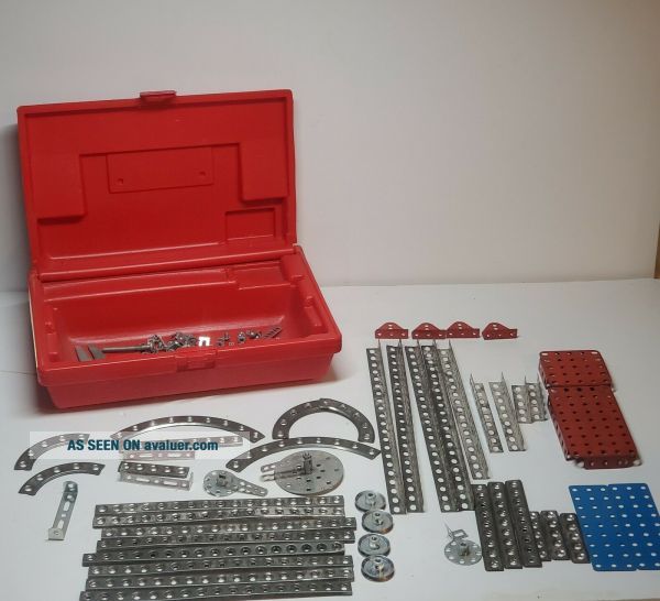 Erector Set By Gilbert 56 Parts Plus Bolts Nuts Fasteners Tools And ...