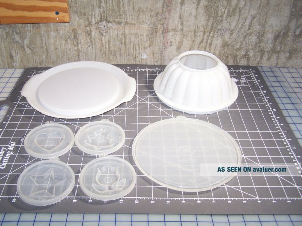 Vintage Tupperware 616 Jello Mold 4 Patterns And Base Plate 617 7 ...