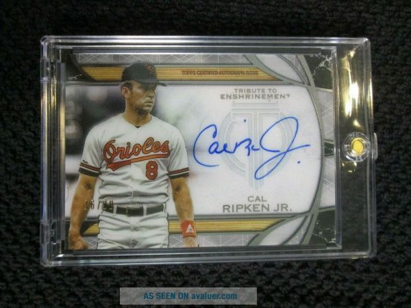 2019 Topps Tribute To Enshrinement Cal Ripken Jr. On Card Auto Orioles ...