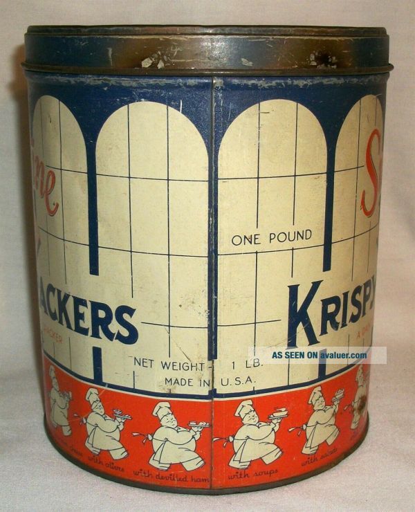 Vintage Sunshine Krispy Crackers Tin Saltine Loose Wiles Biscuit Co ...