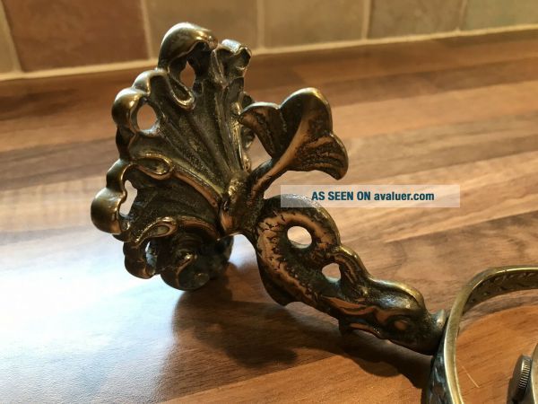 Antique Brass Dolphin Gimbal Ships Oil Lamp Light Maritime Marine ...
