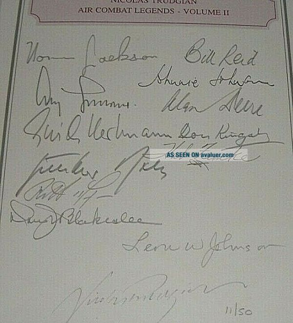 WW2 AIR ACES SIGNATURES X 15 INCLUDING JOHNNIE JOHNSON. & SIGNED LTD ED ...