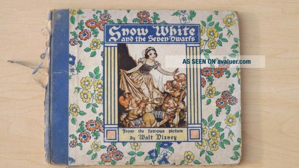 Vintage 1938 Snow White And The Seven Dwarfs Walt Disney Grosset Dunlap Book 45279395