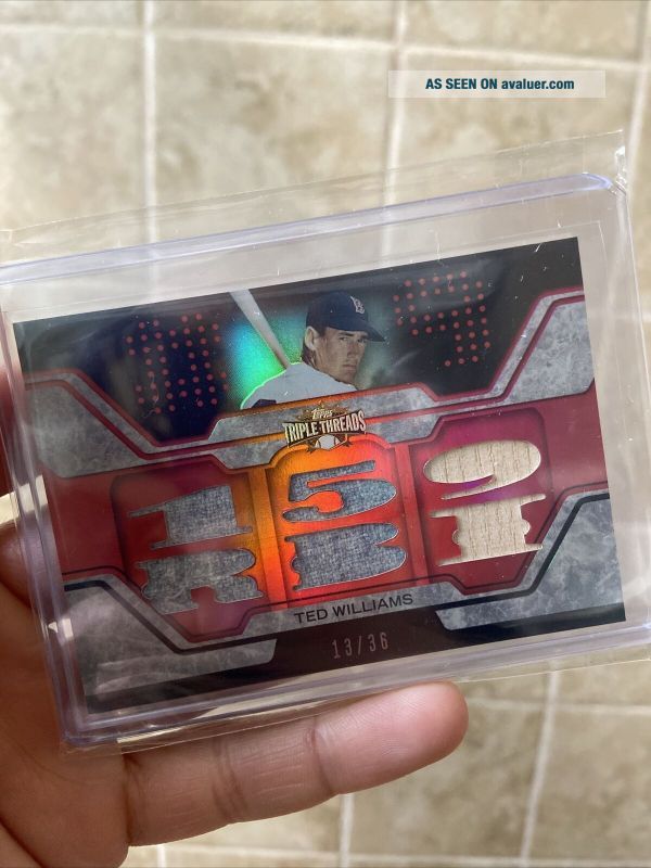 2008 Topps Triple Threads Ted Williams Jersey/bat Relic Graded To Just ...