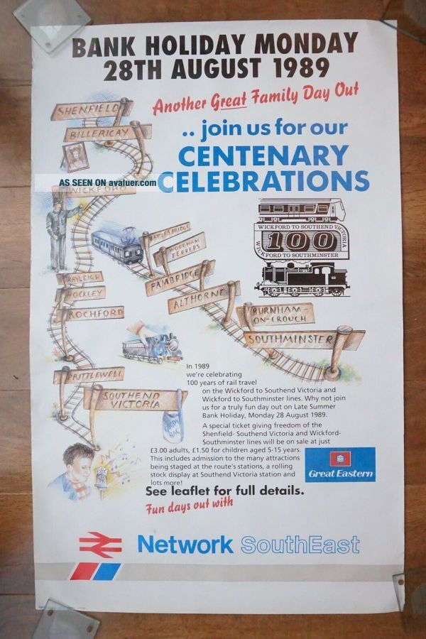 Network SouthEast Railway Travel Platform Station Poster X12 NSE All ...