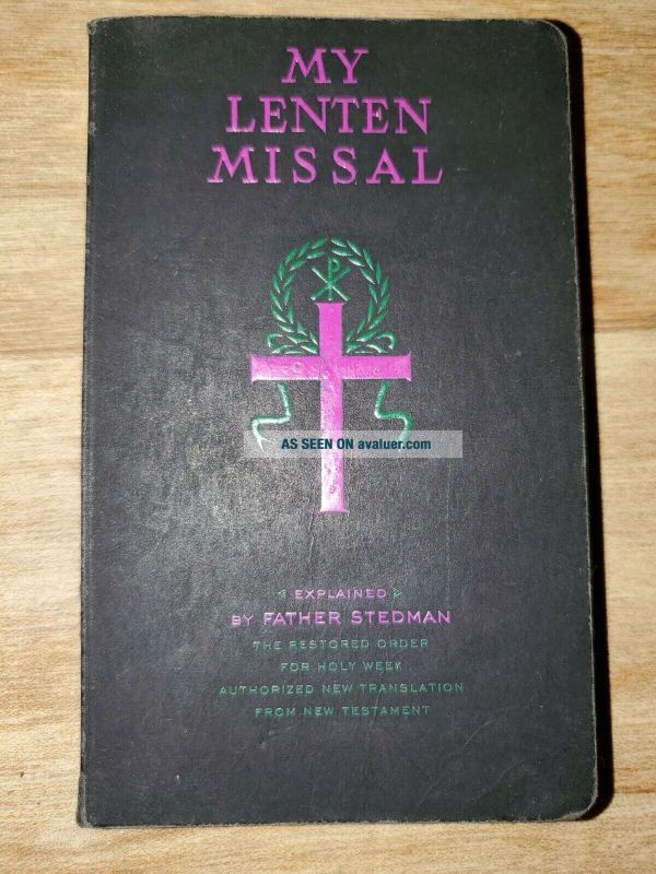 My Lenten Missal Explained By Father Stedman 1956 Vintage With Leather ...