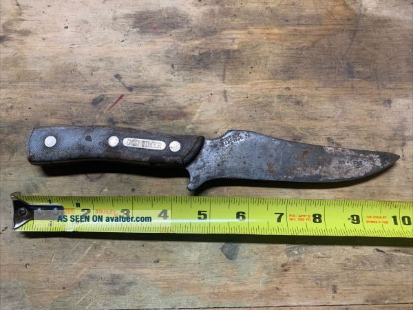 Large Vintage Schrade Old Timer Fixed Blade USA150T Knife Restoration ...