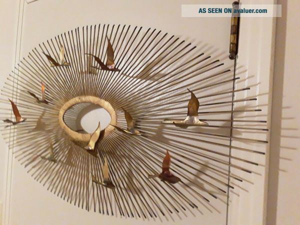 Midcentury Home Interior Curtis Jere Style Sunburst Birds In Flight ...